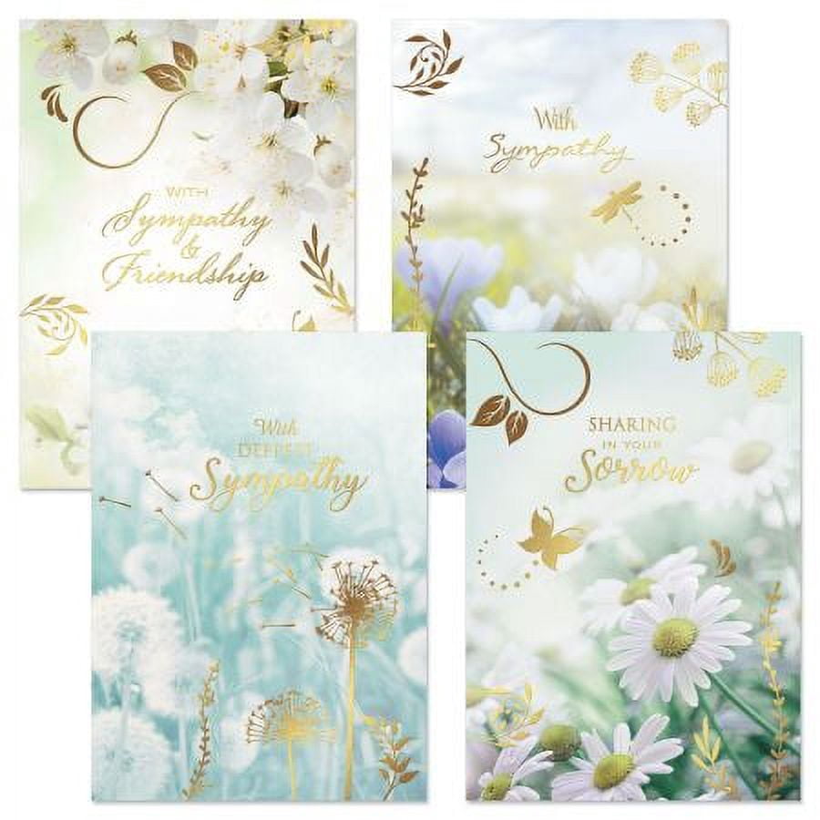 Current Deluxe Life Remembered Sympathy Greeting Cards - Set of 8, 5" x ...