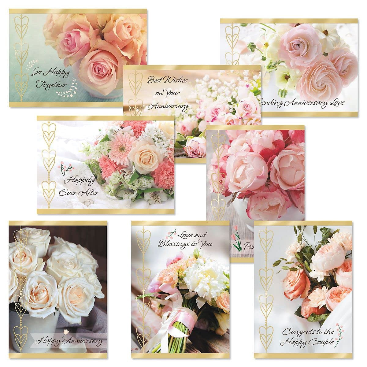 Current Deluxe Wedding and Anniversary Florals Greeting Cards - Set of ...