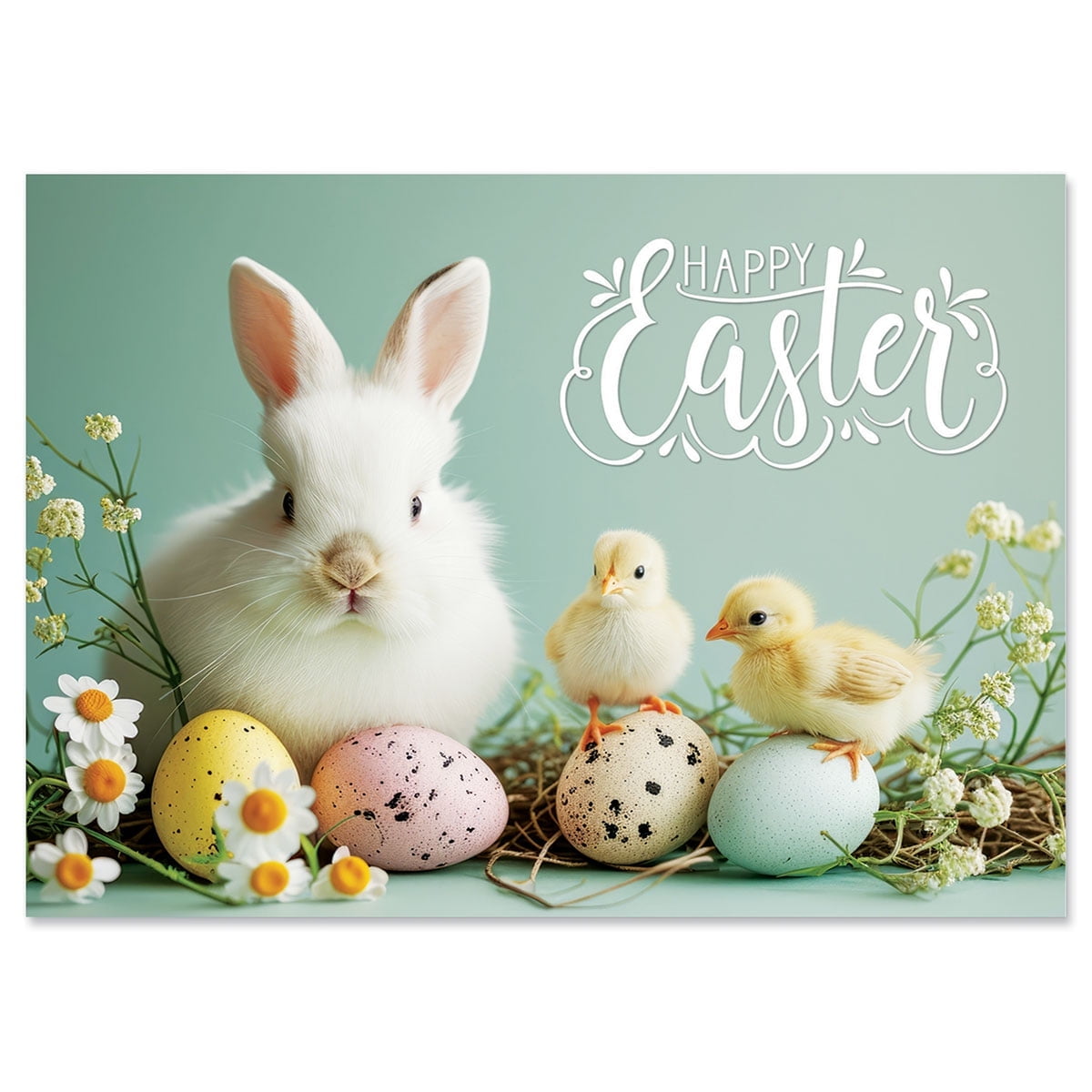 Current Easter Bunny & Chick Easter Value Greeting Card Set - Pack of 8 ...