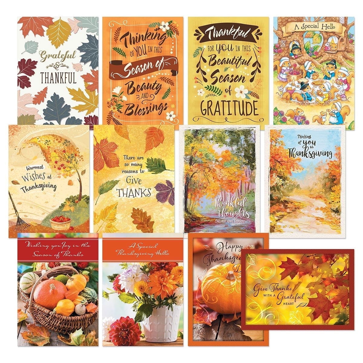 Current Family & Friends Thanksgiving Cards Value Pack - 12 Large 5 x 7 ...