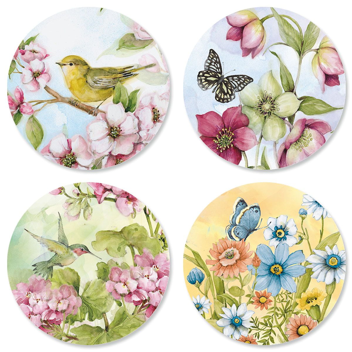 Current Floral Expressions Susan Winget Seals (4 Designs) - Set of 24 ...