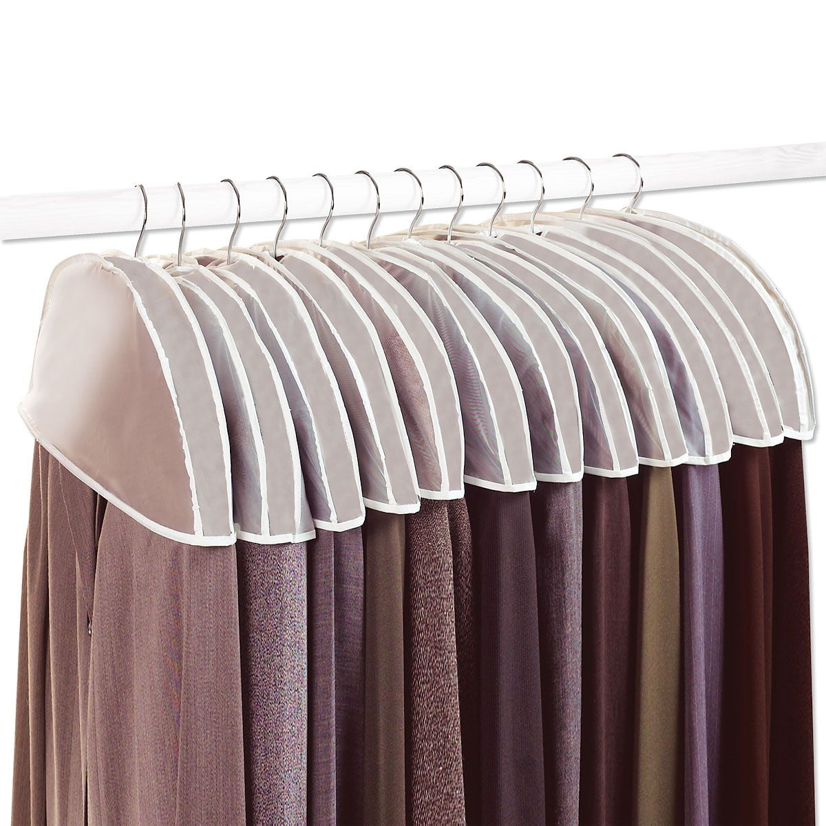 Current Unisex Coat and Suit Shoulder Covers, Vinyl, Frosted, 12-Piece ...