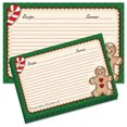 Current Christmas Holiday Lined Gingerbread Man Recipe Cards, 4 x 6 ...