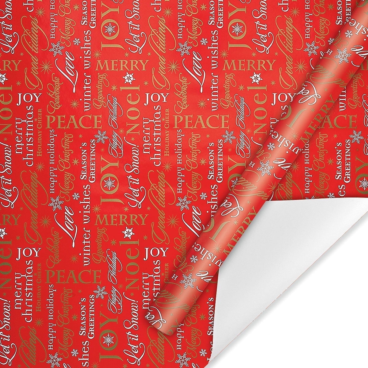 Current Good Tidings Premium Jumbo Rolled Christmas Gift Wrap, 23" x 32 ...