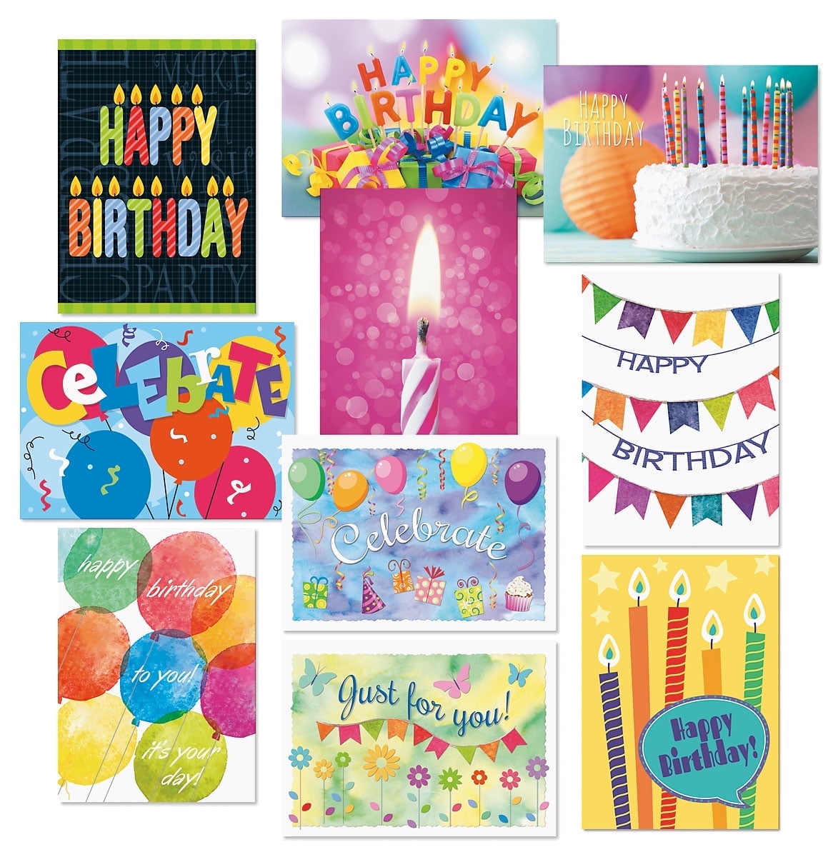 Current Birthday Greeting Cards Set - 20 Assorted Designs, 5x7 ...