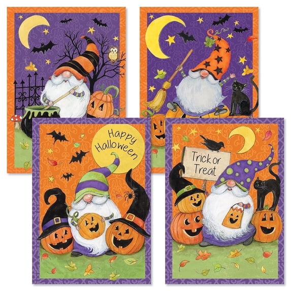 Current Halloween Gnomes Greeting Cards, Set of 8, 5" x 7" by Susan ...