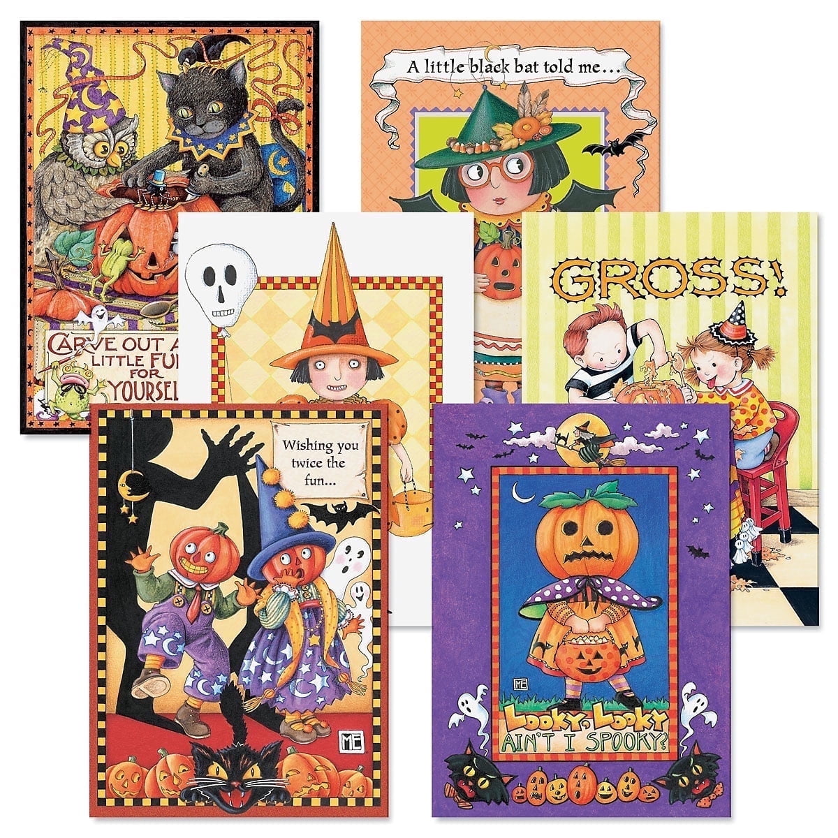 Current Mary Engelbreit Halloween Cards - Set of 12, 5" x 7" - Walmart.com