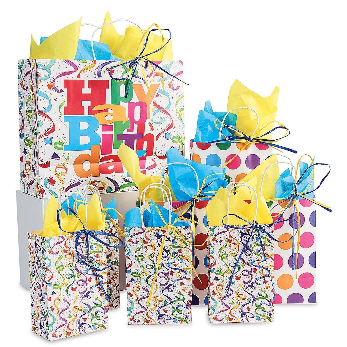 Current Happy Birthday Gift Bag Value Pack- 40 Piece Wrapping Set ...