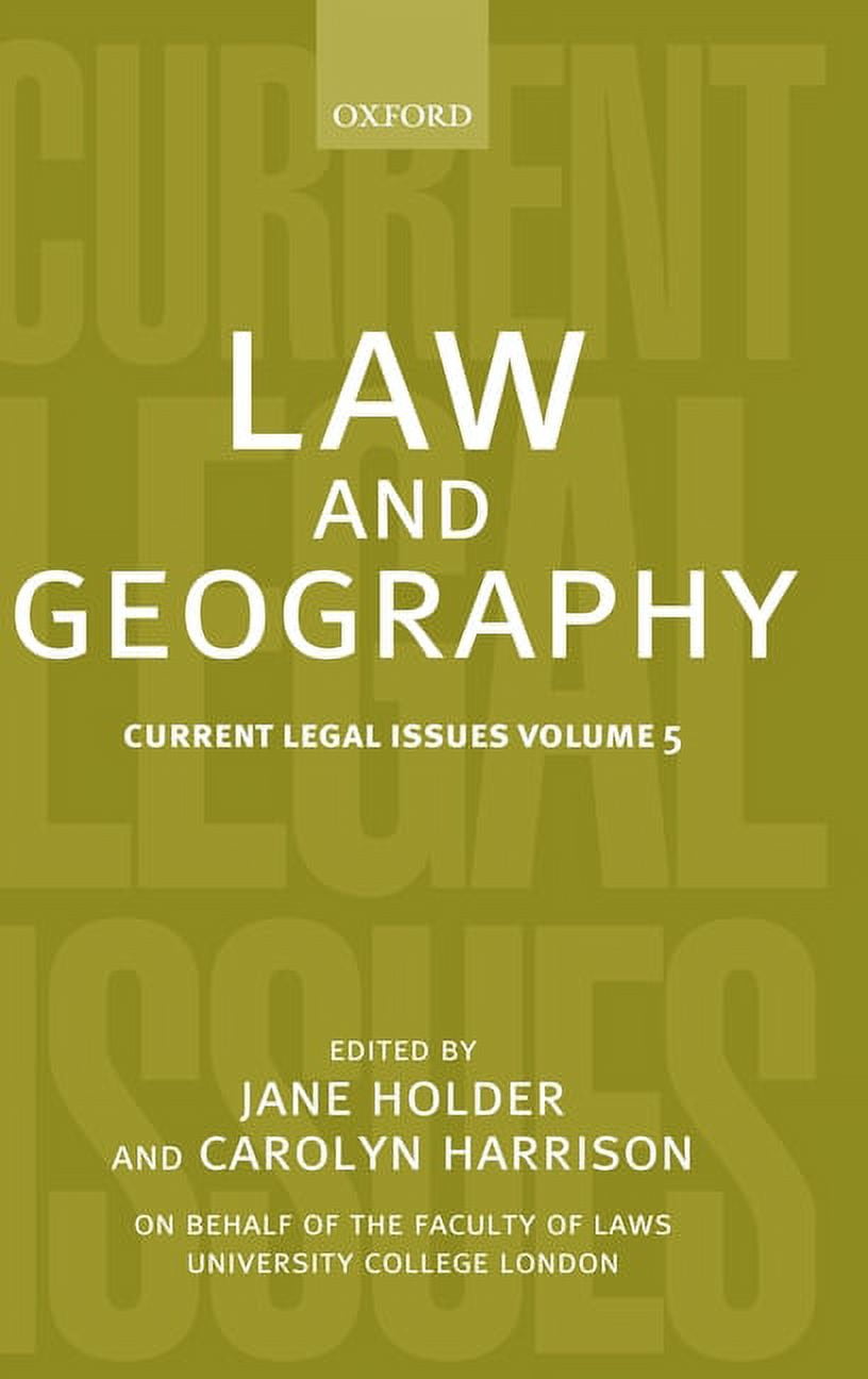 Current Legal Issues Law and Geography: Current Legal Issues 2002volume ...
