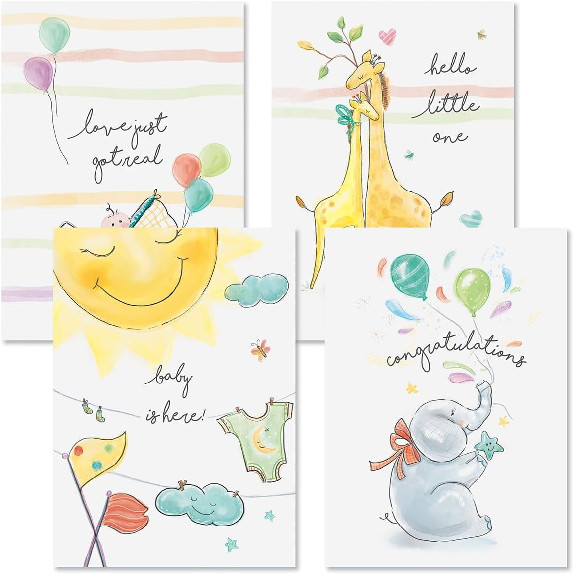 Current Little Miracle Baby Congratulations Greeting Cards - Set of 8 ...