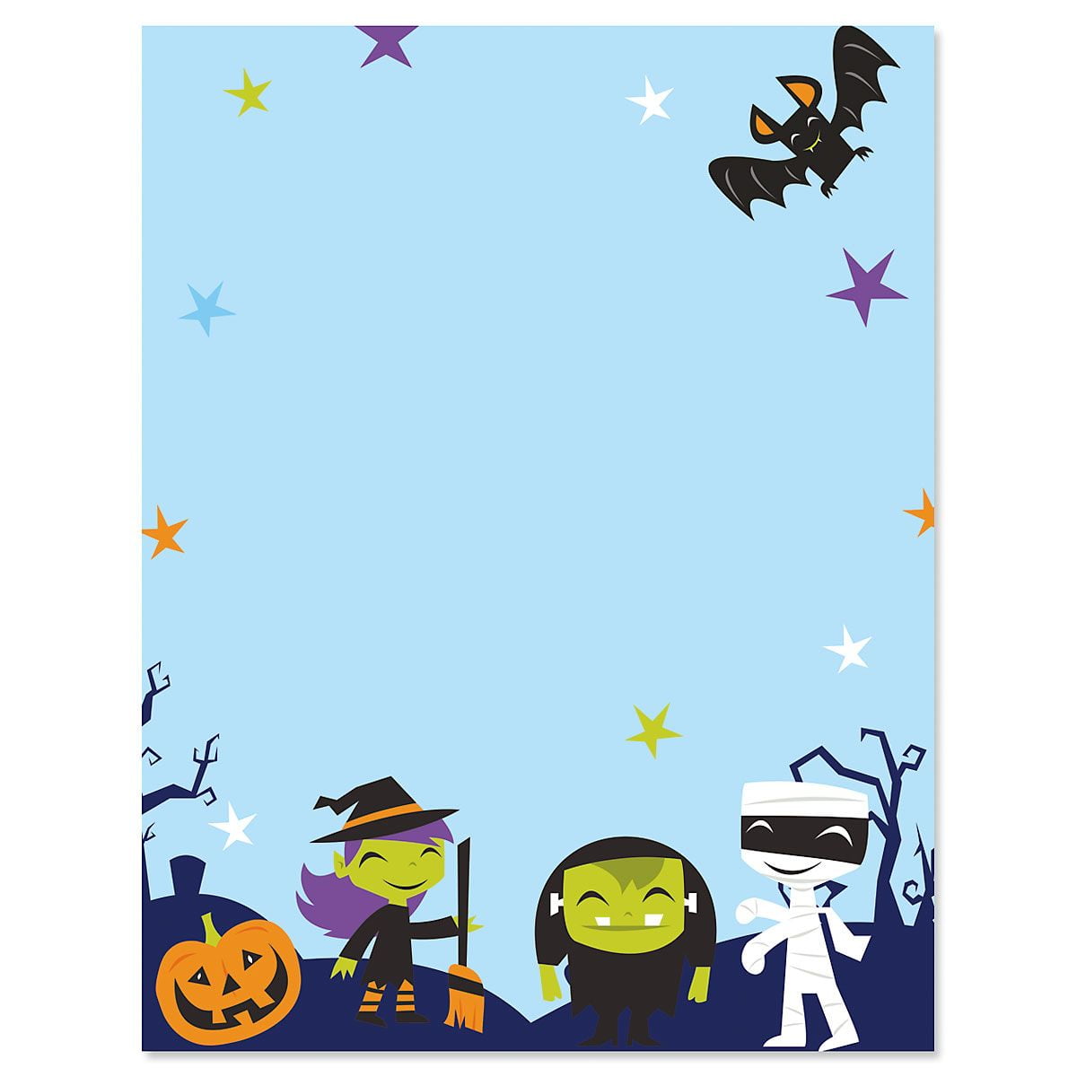 Current Monster Squad Halloween Letter Papers- 25 Sheets, 8.5" x 11", Computer Printer ...