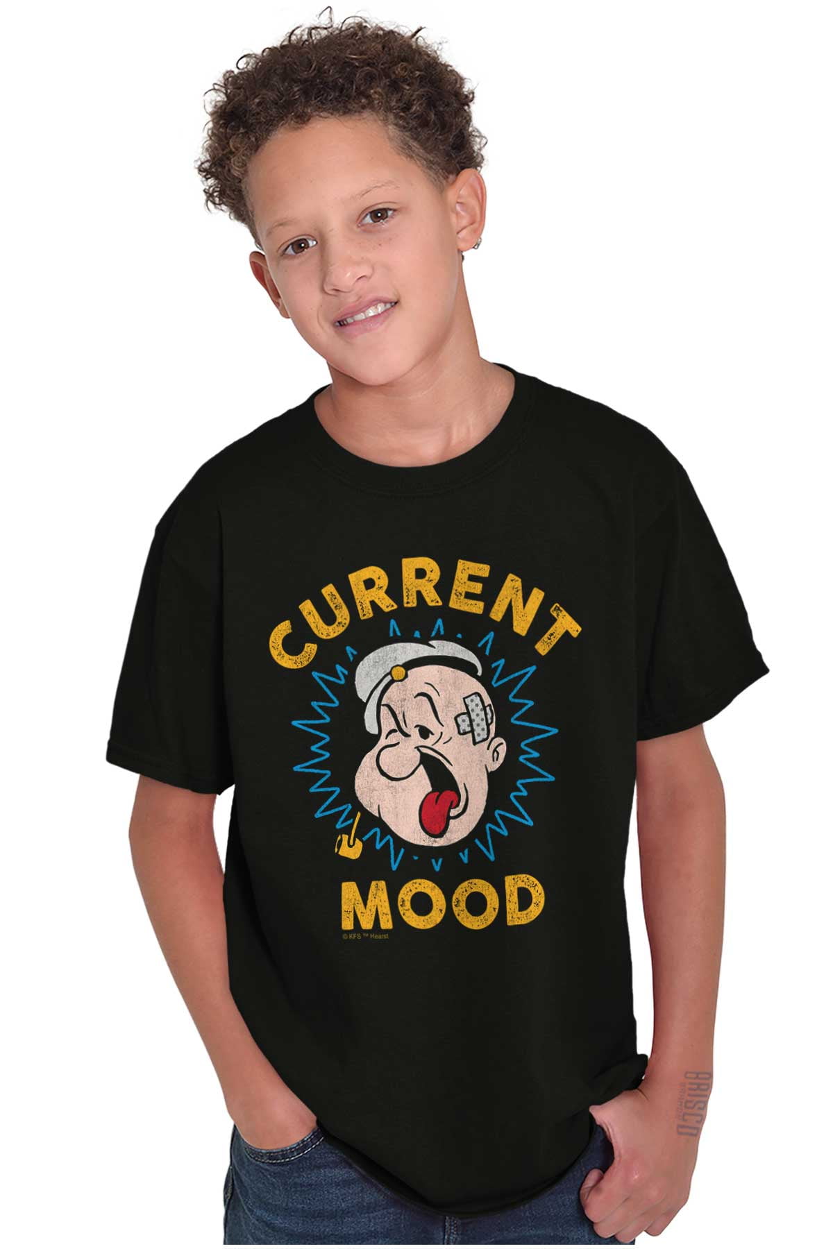 Current Mood Popeye The Sailor Man Crewneck T Shirts Boy Girl Teen ...