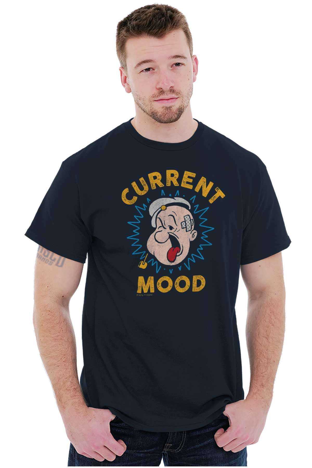Current Mood Popeye The Sailor Man Men's Graphic T Shirt Tees Brisco ...