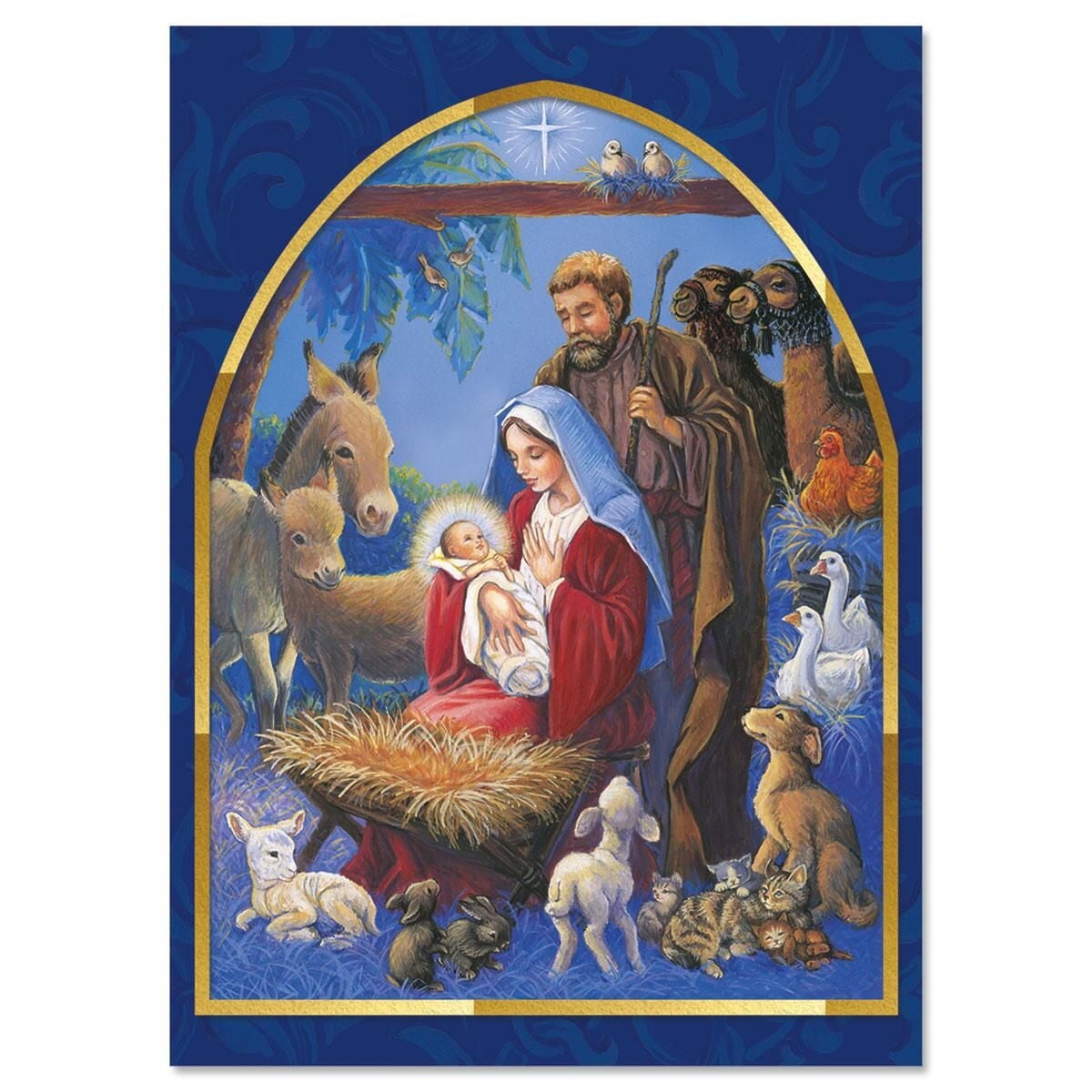 USA Made Christian Spiritual Nativity Christmas Cards - Religious Set ...