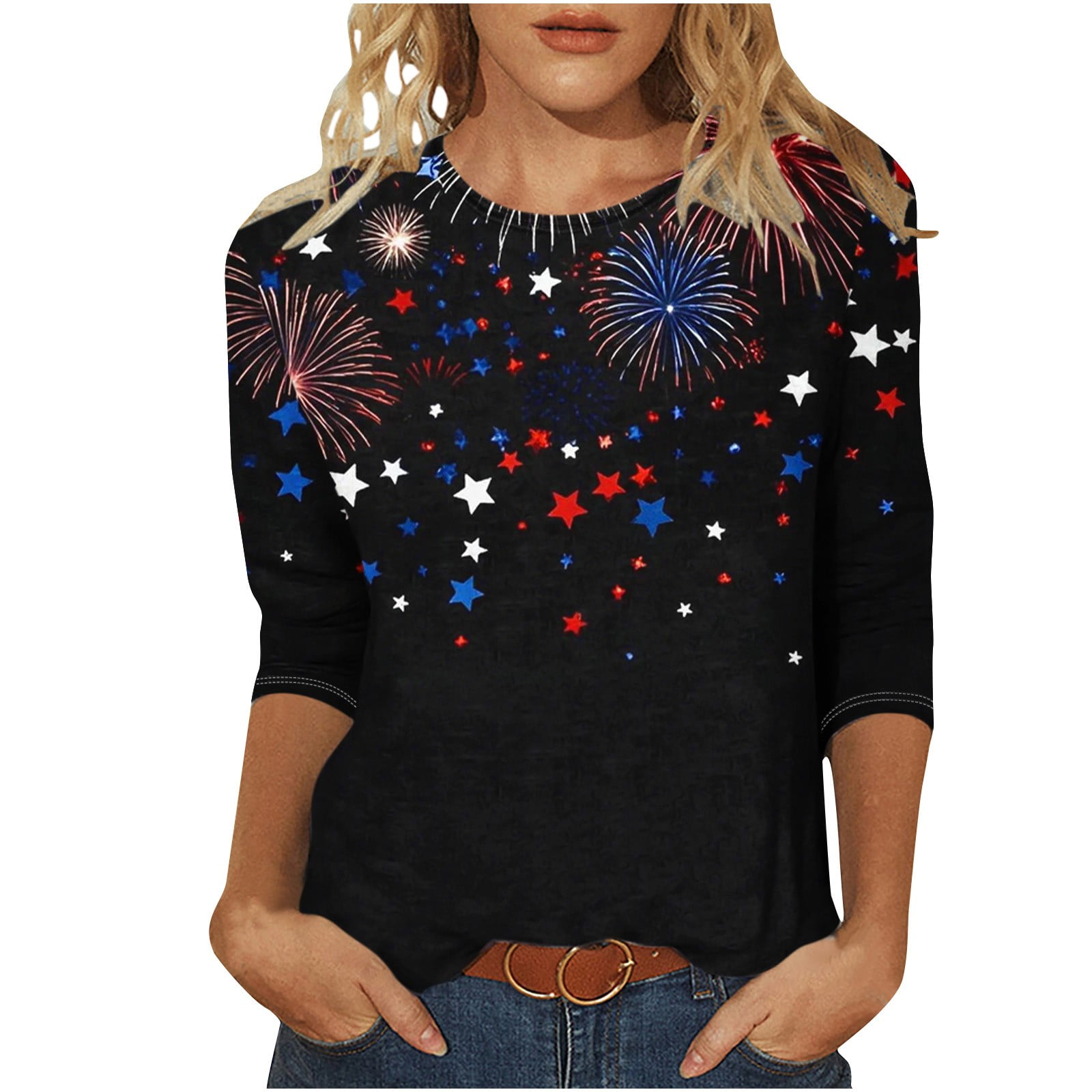 Current Order,Sriper 4Th of July Outfits for Women Funny,Quarter Sleeve ...