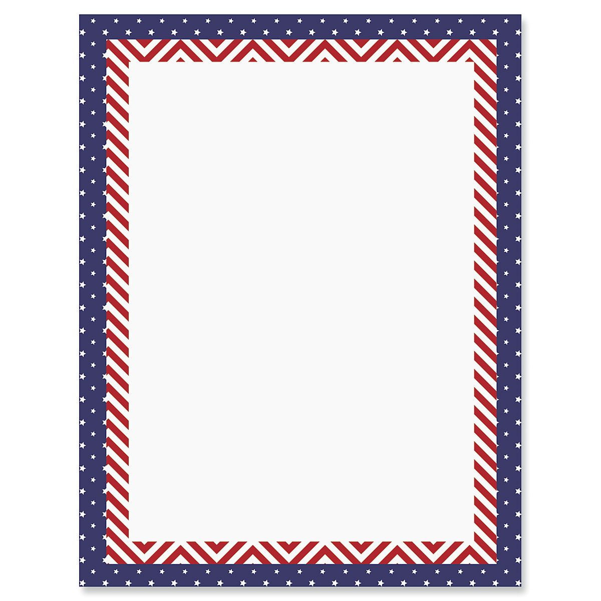 Current Patriotic Banner Patriotic Letter Papers - Set of 25, American ...
