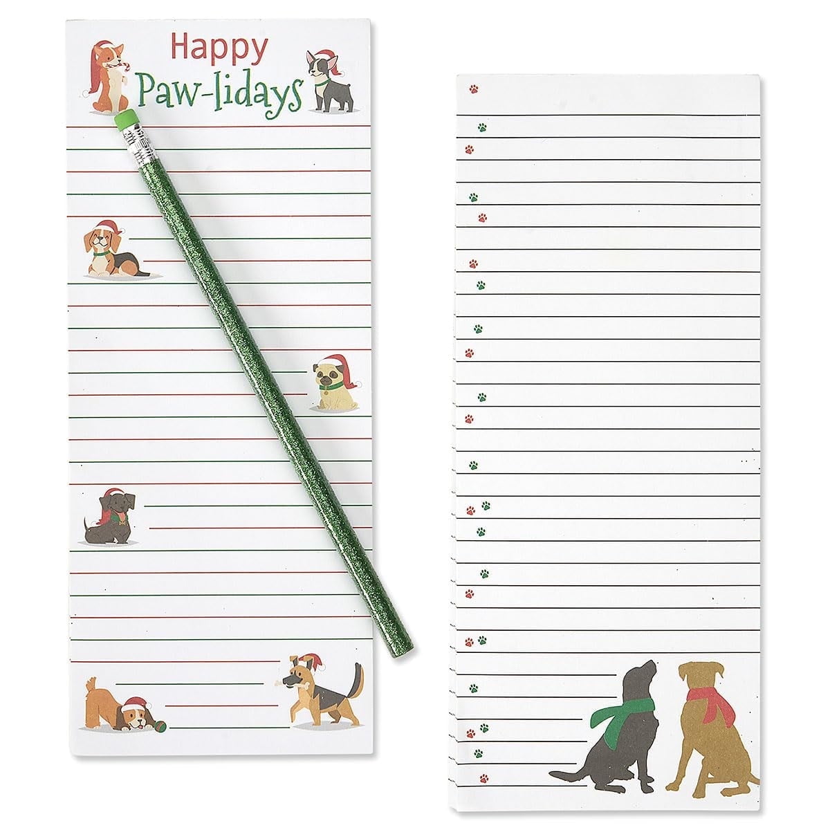 Current Christmas Dogs Paw-Liday Shopping List Pads wPads & Pencil - 2 ...