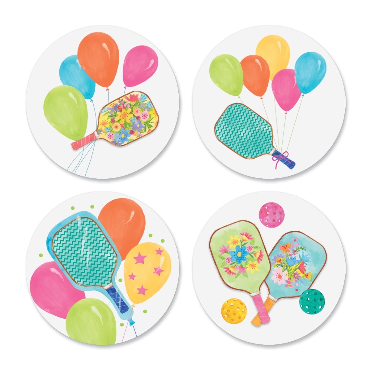 Current Pickleball Wishes Seals (4 Designs) - Set of 24 Envelope ...