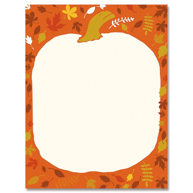 Current Pumpkin Head Fall and Halloween Letter Papers - 25 Sheets, 8.5 ...