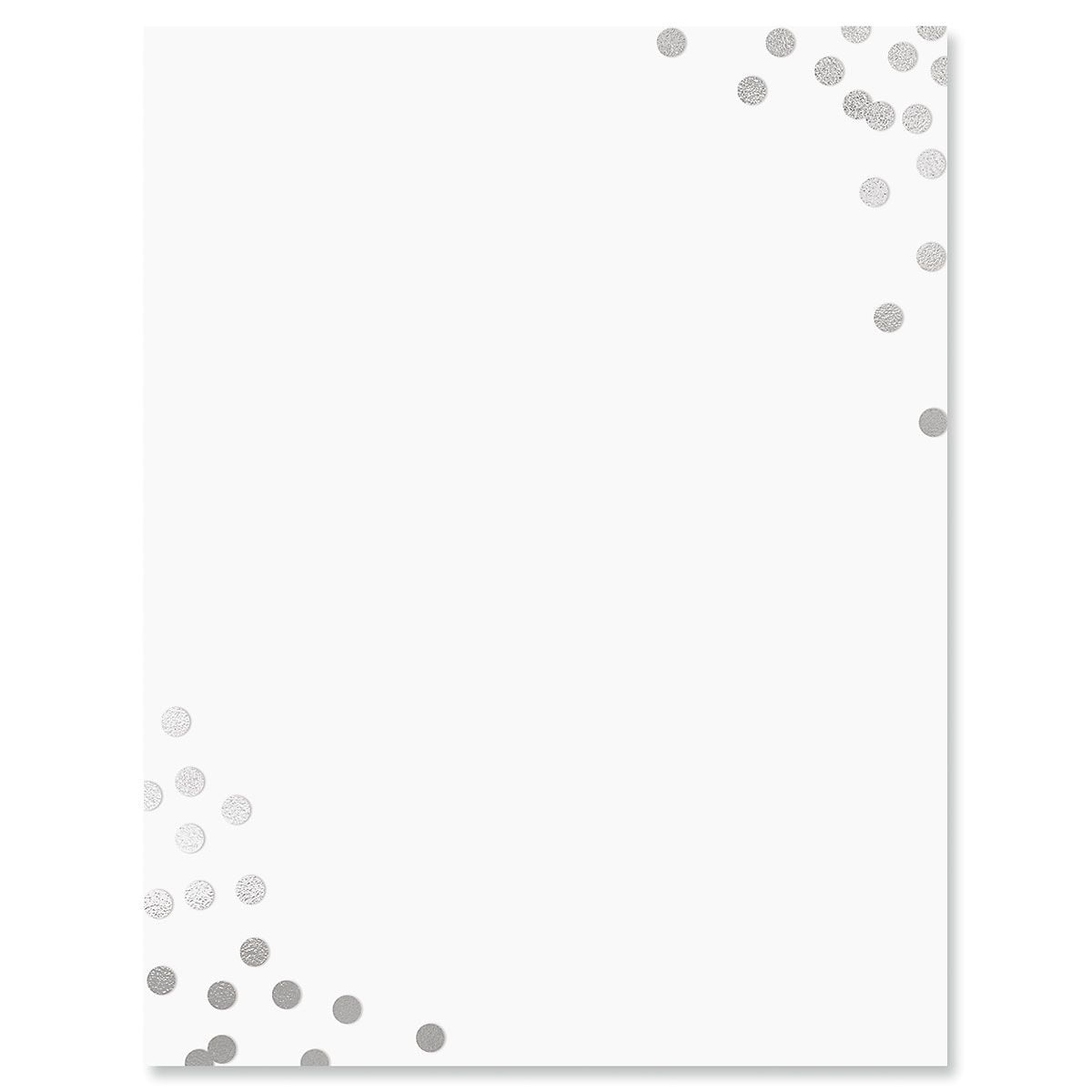 Current Silver Confetti Letter Papers - Set of 25, 8.5" x 11", Printer ...