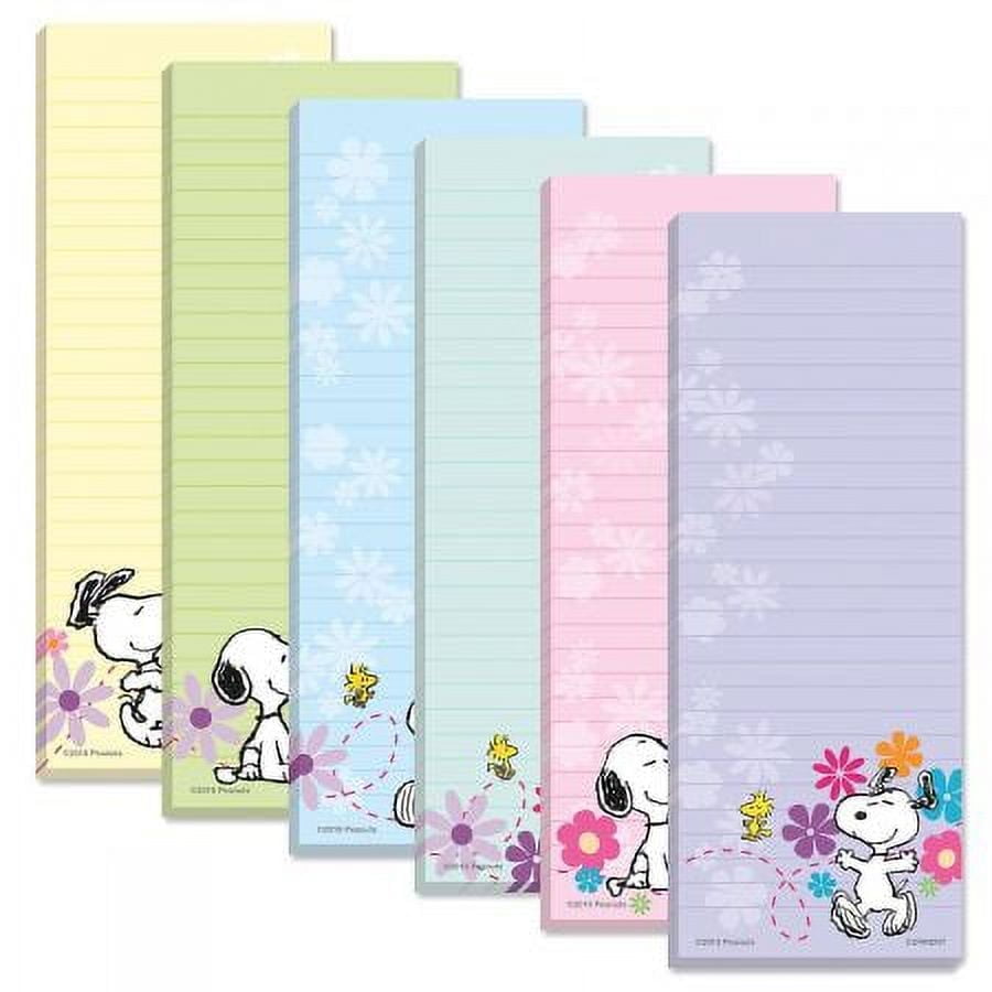 Snoopy™ Pastels Magnetic Notepad Set – 12 Pack, 30-Sheet Grocery ...