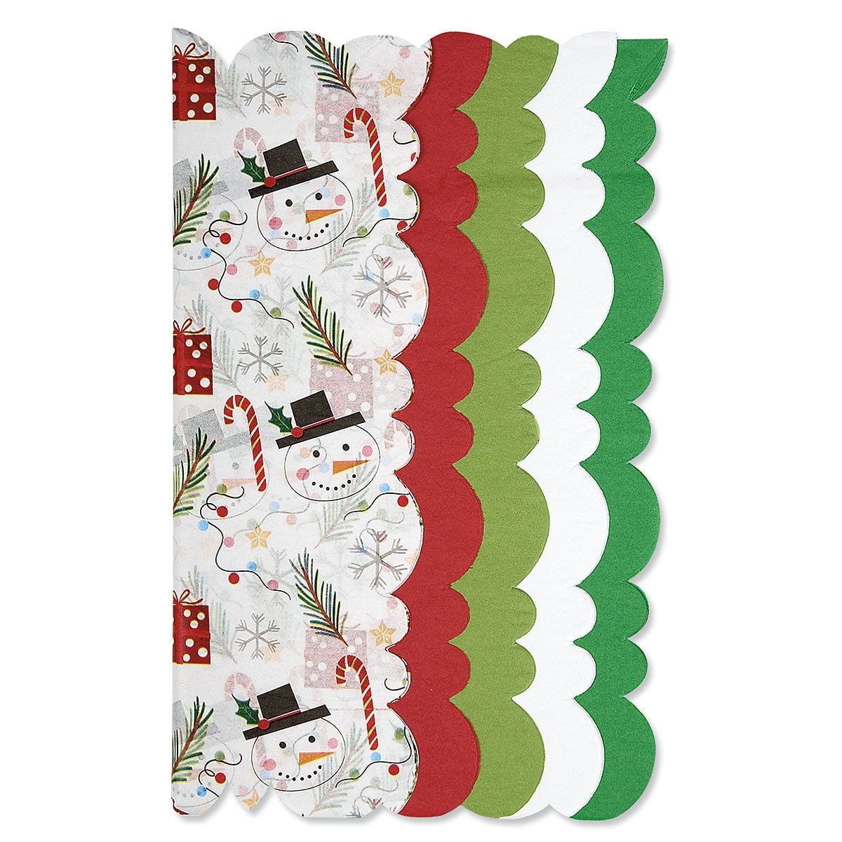 Current Snowman Whimsy Scalloped Edge Tissue Paper, 24 Sheets, 19 x 25 ...