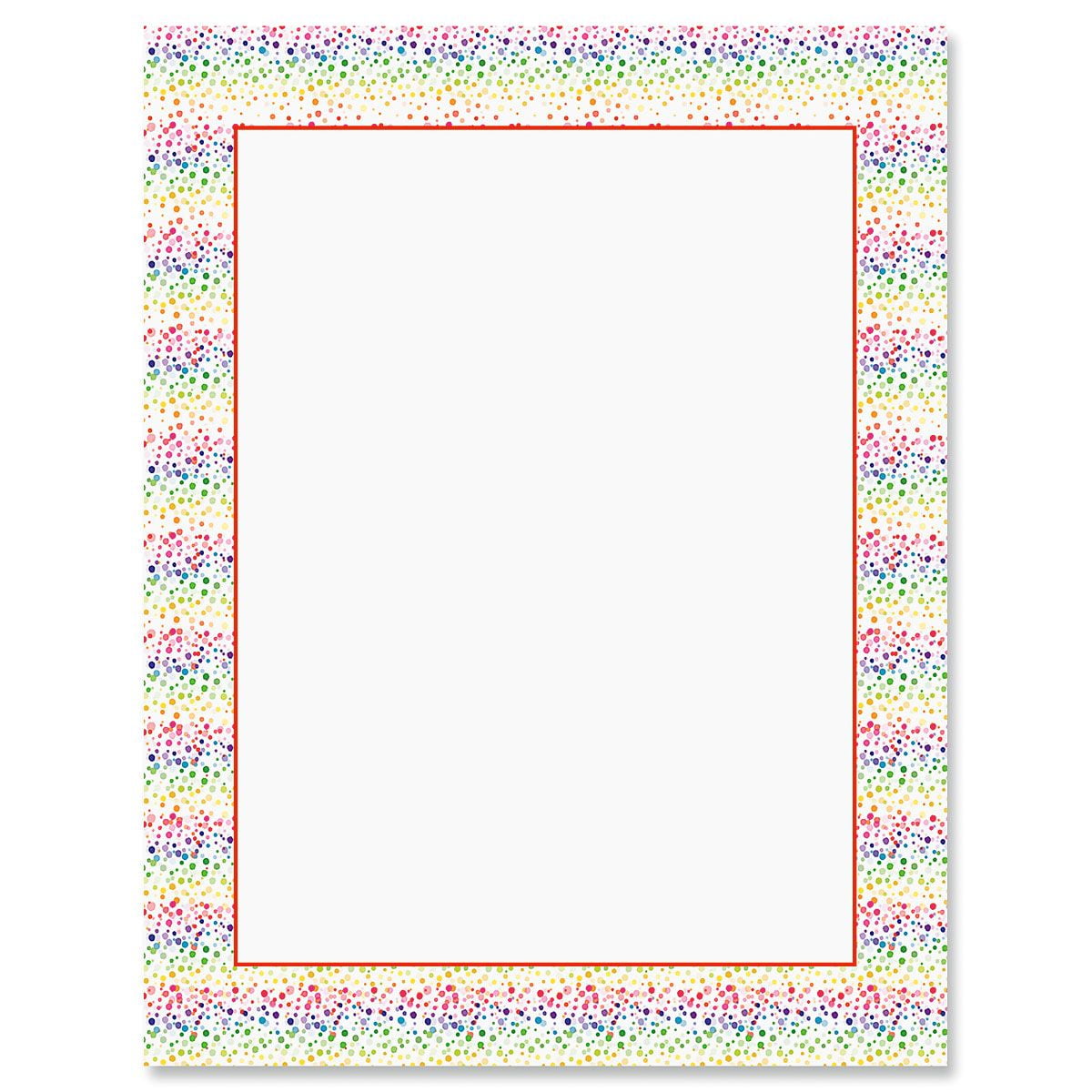 Current Spatter Rainbow Letter Papers - 25 Sheets, One-Sided Framed ...