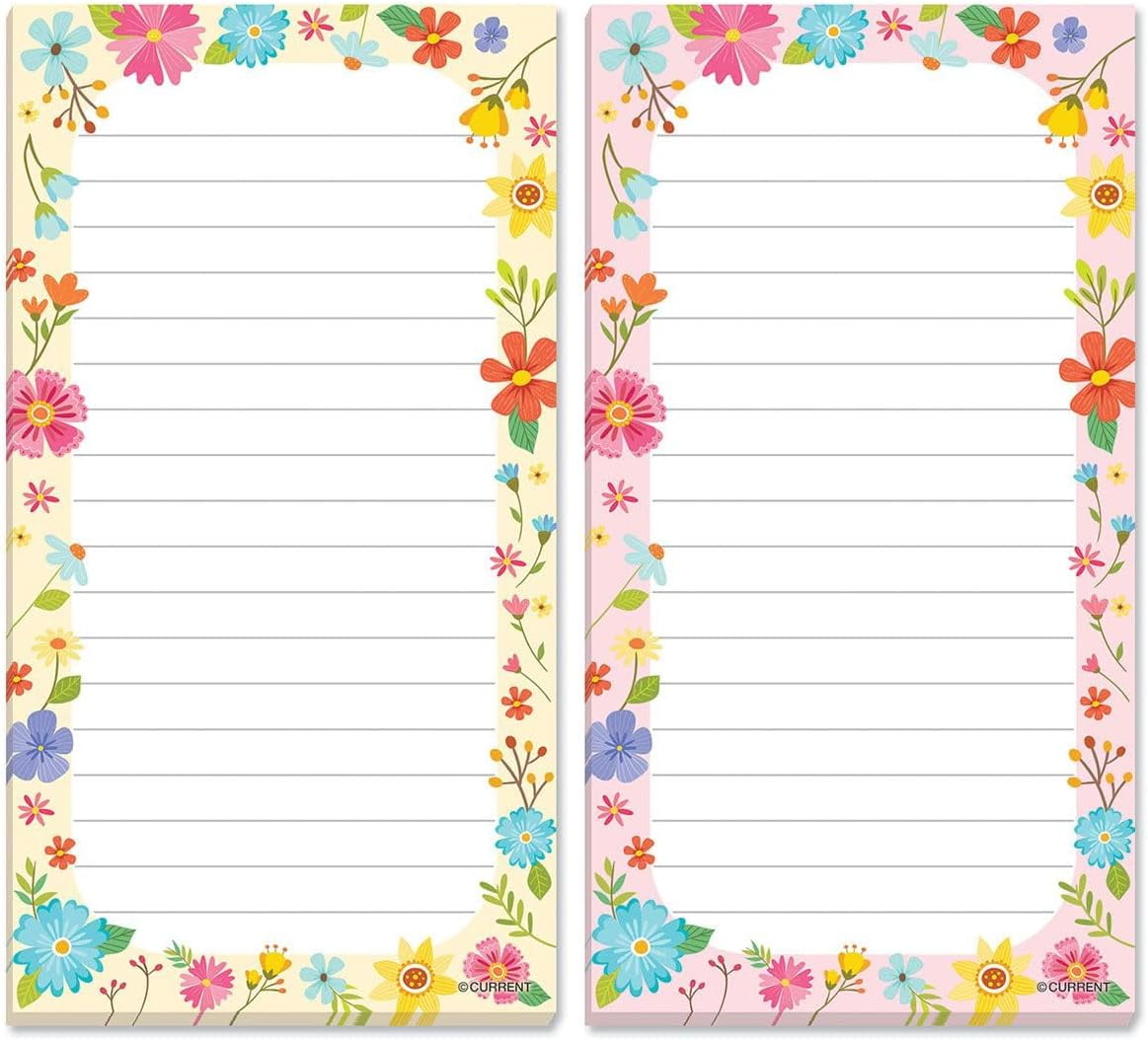 Current Spring Magnetic Notepad Set – Set of 2 Memo Pads, 60-Sheet Pads ...