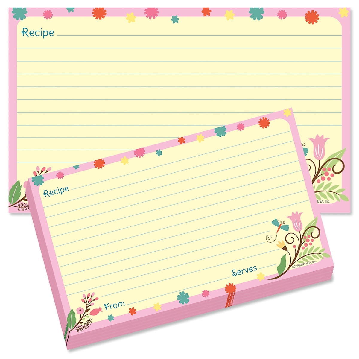Current Spring's Splendor Recipe Cards - 3" x 5", Set of 50 - Walmart.com