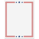 Current Stars & Stripes Patriotic Letter Papers - Set of 25 Summer ...