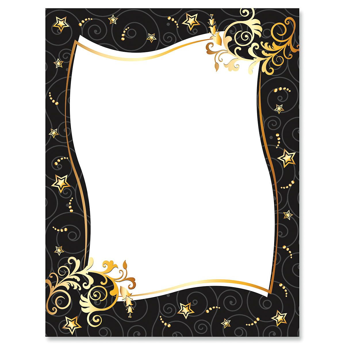 Current Stars and Spirals Letter Papers - 25 Sheets, Colorful One-Sided ...