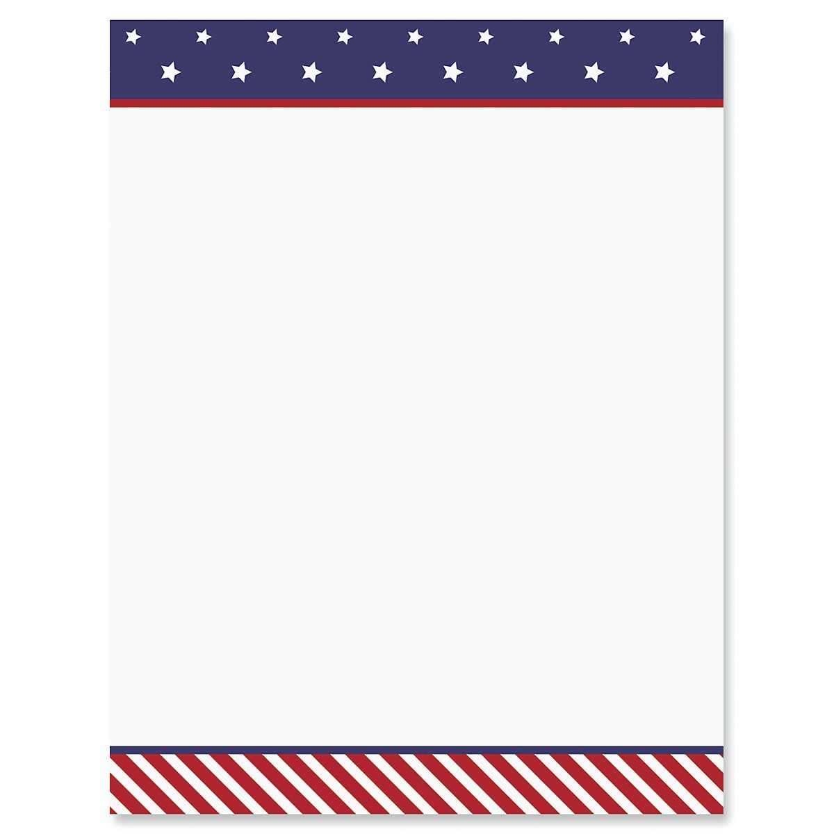 Current Stars and Stripes Patriotic Letter Papers - Set of 25, American ...