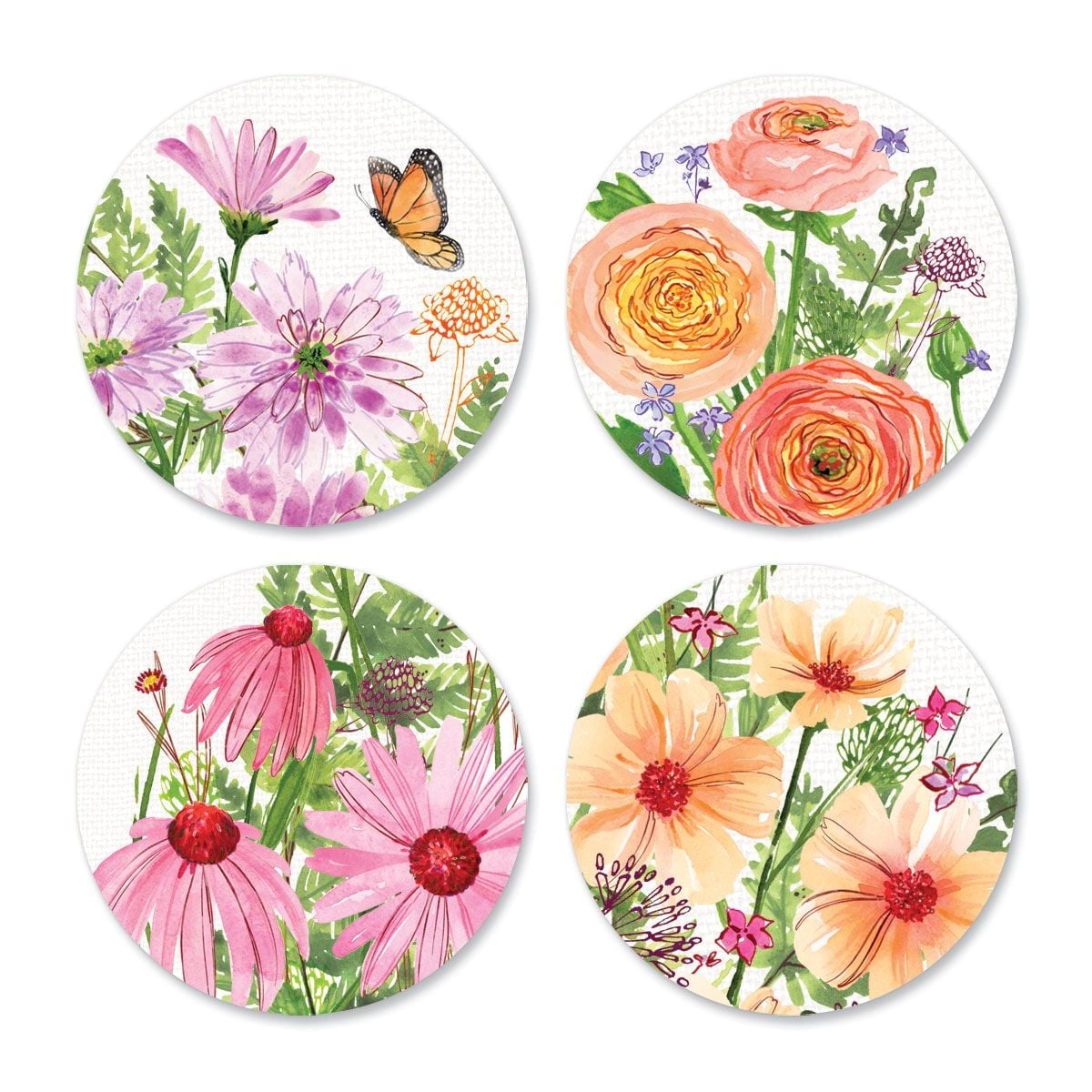 Current Sweet Bouquets Birthday Seals - Set of 24 Envelope Seals, 1 1/2 ...