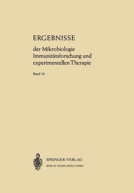 Current Topics in Microbiology and Immmu Ergebnisse Der Mikrobiologie ...
