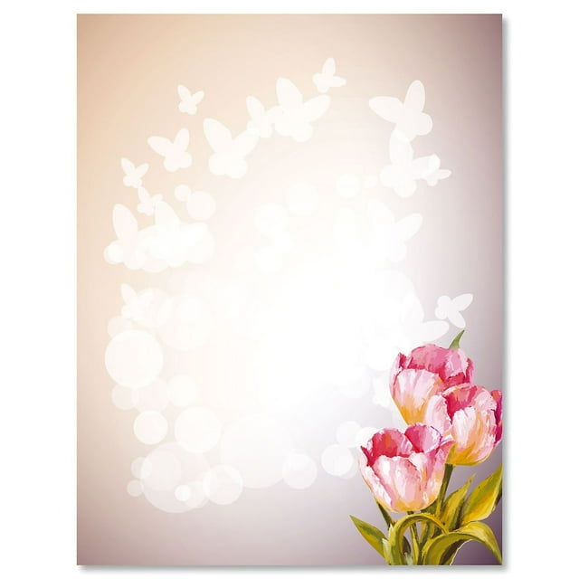 Current Tulips Easter Letter Papers - Pack of 25 Sheets, Spring ...