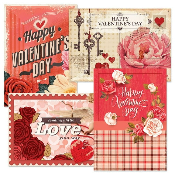 Valentine's Day Greeting Card,Celebrate Christmas Holiday Cards, A Set ...