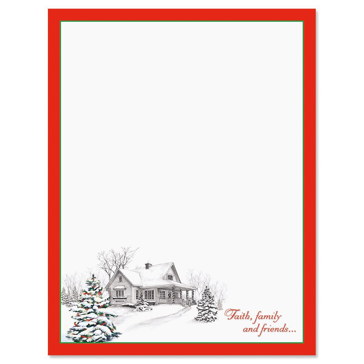Current Winter Home Christmas Letter Papers - Set of 25 Sheets ...