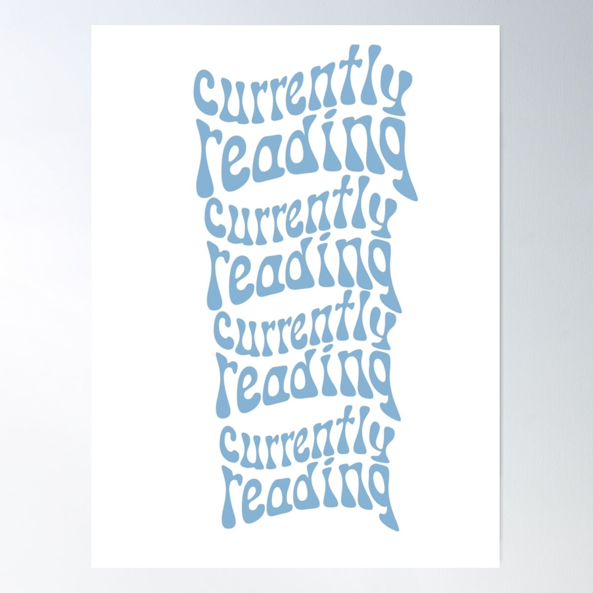 Currently Reading Tee Poster Wall Art, Modern Wall Decor For Living ...