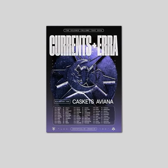 Currents Erra The Silence Follows Tour 2026 Poster Size 24''x36 ...