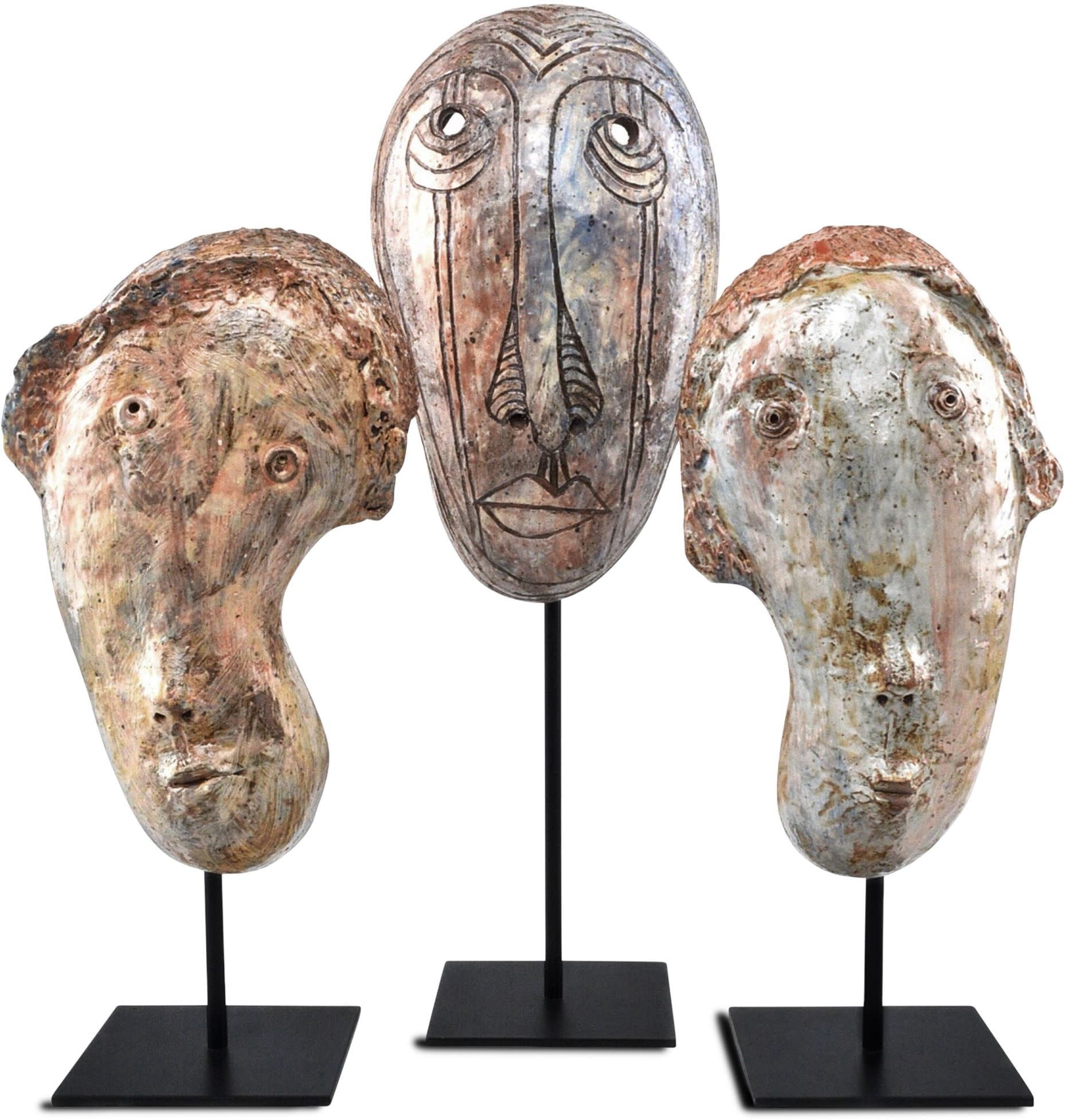 Currey And Company 1200-0725 20" Tall Statue - Assorted Ceramic Glaze ...