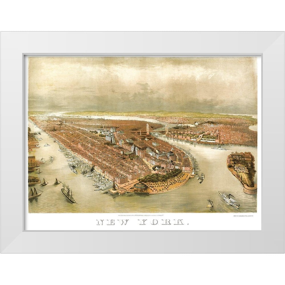Currier 14x11 White Modern Wood Framed Museum Art Print Titled - New ...