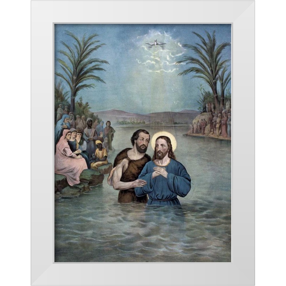 Currier and Ives 11x14 White Modern Wood Framed Museum Art Print Titled ...