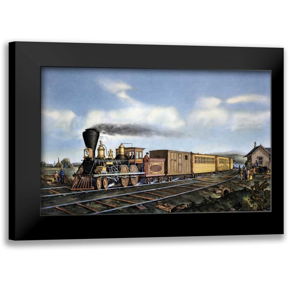 Currier and Ives 14x10 Black Modern Framed Museum Art Print Titled ...