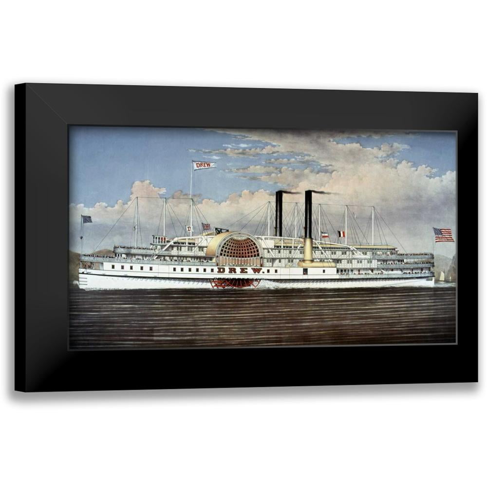 Currier and Ives 14x10 Black Modern Framed Museum Art Print Titled ...