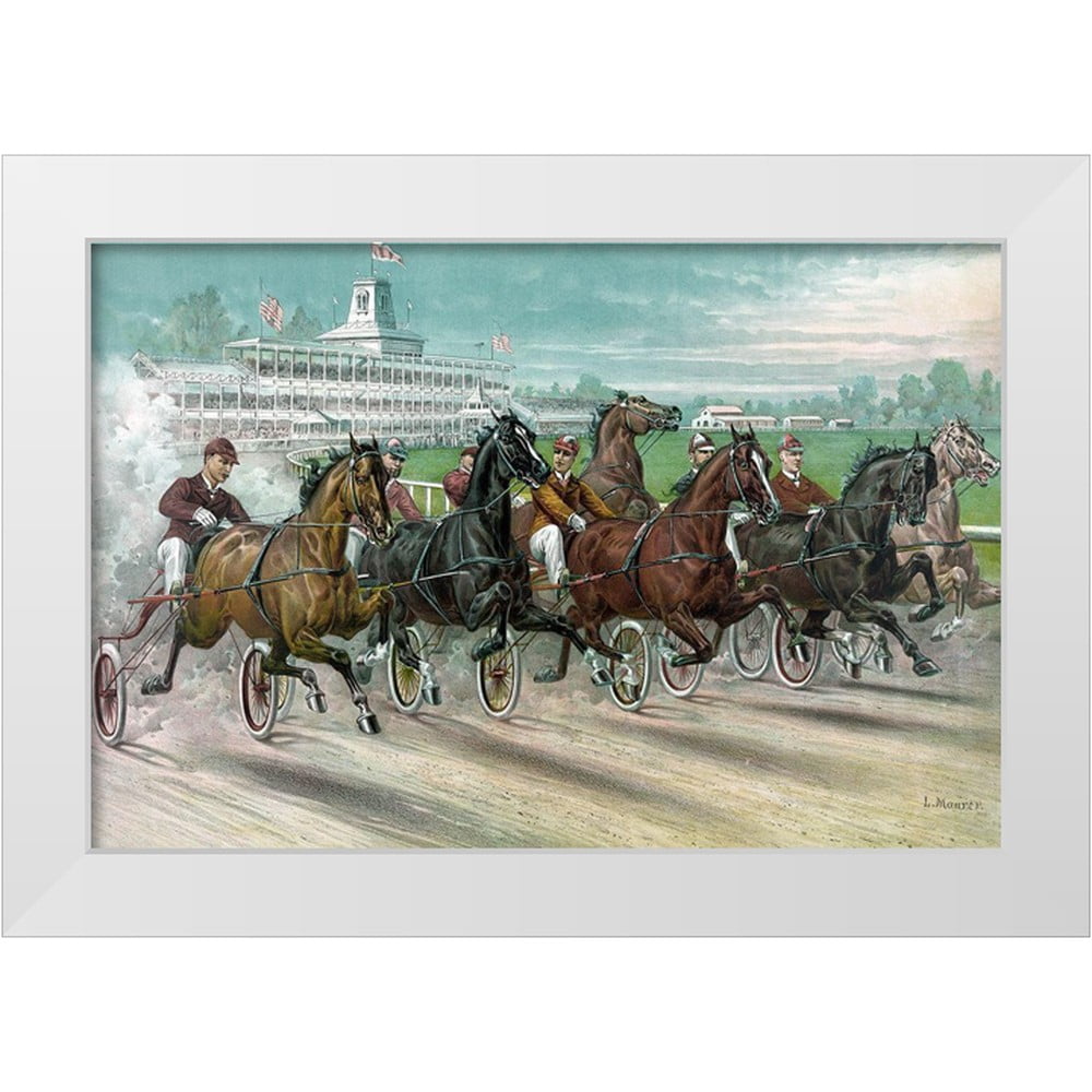 Currier and Ives 14x11 White Modern Wood Framed Museum Art Print Titled ...