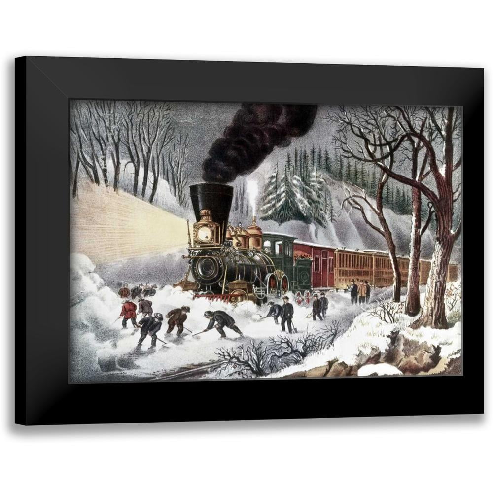 Currier and Ives 18x14 Black Modern Framed Museum Art Print Titled ...