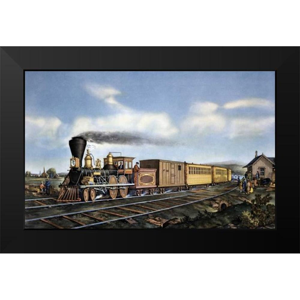 Currier and Ives 24x17 Black Modern Framed Museum Art Print Titled ...