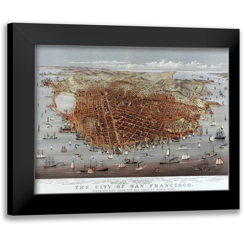 Currier and Ives 24x19 Black Modern Framed Museum Art Print Titled ...