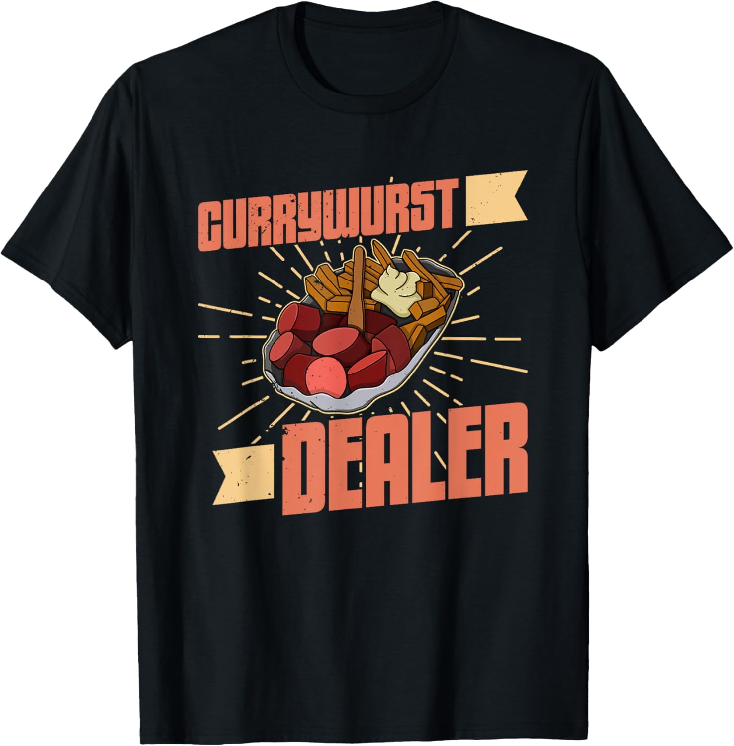 Currywurst sausage German food grilled Bratwurst Germany T-Shirt men ...