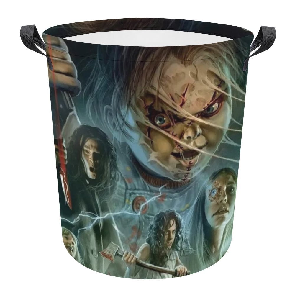 Curse Of Chucky Circular Laundry Hamper Foldable Large Storage Baskets ...